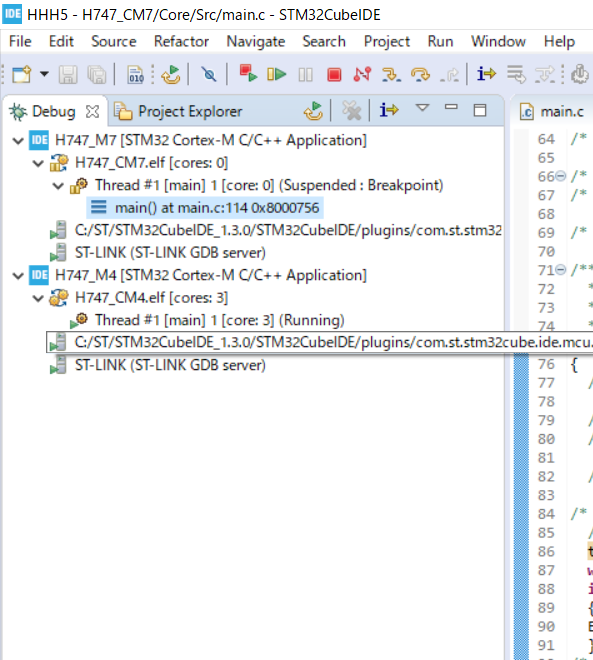 STM32H747 Discovery KIT その4 プロジェクトとデバック - enlaica